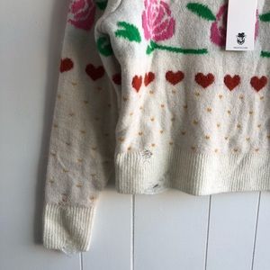 Wildfox | Sweaters | Nwt Wildfox Rose Fair Isle Heart Sweater | Poshmark